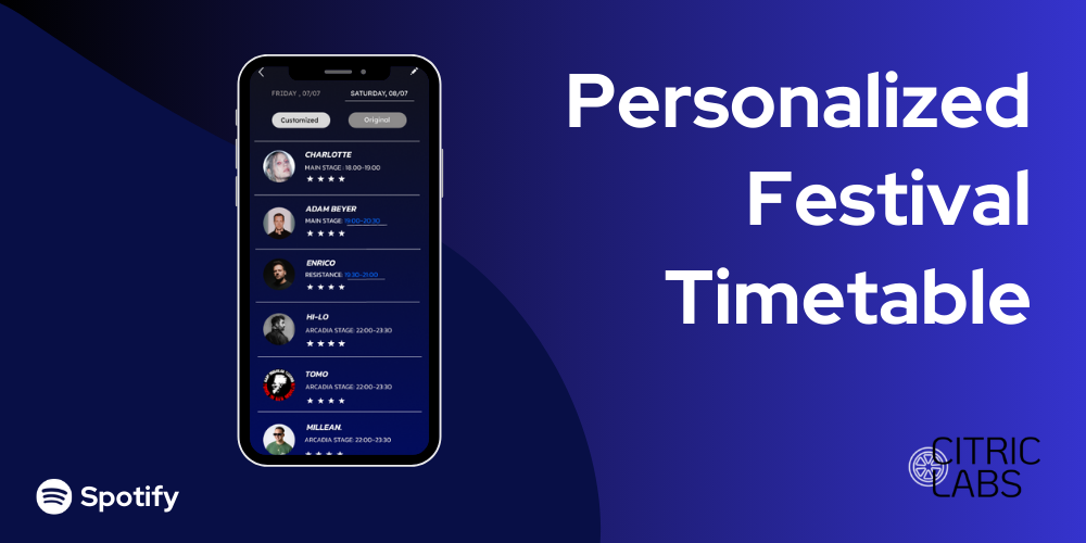 Fontys InnovationLab | Personalized Festival Timetable