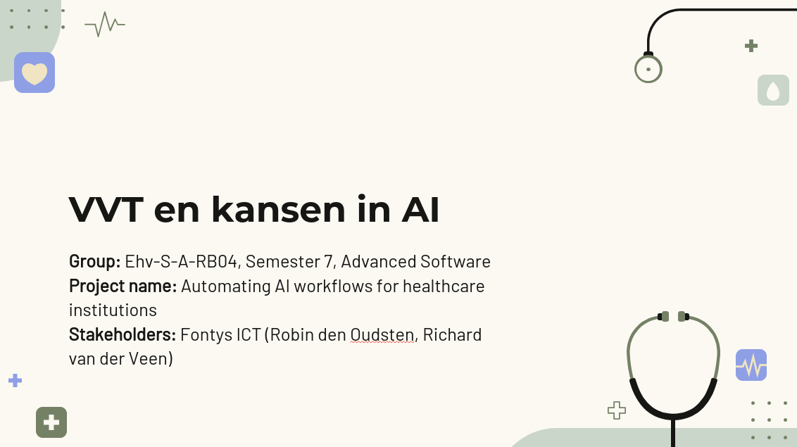 Fontys InnovationLab | VVT en de kansen van AI | Valpreventie workflow